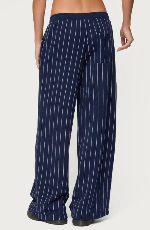 EDIKTED Pinstripe Wide Leg Pants