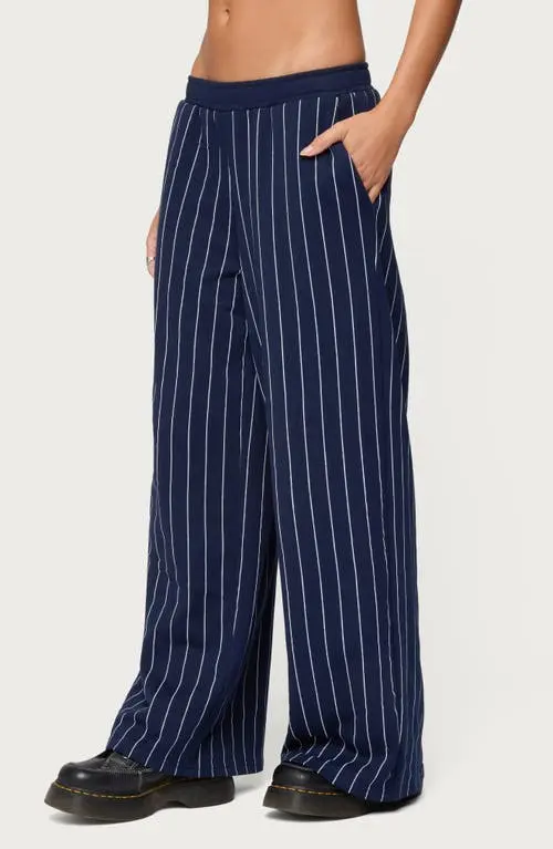 EDIKTED Pinstripe Wide Leg Pants