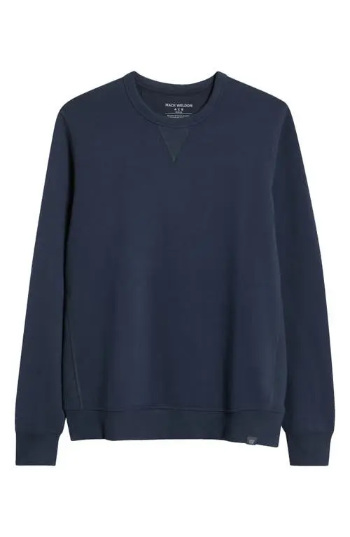 Mack Weldon Ace Cotton Blend French Terry Crewneck Sweatshirt - Total Eclipse