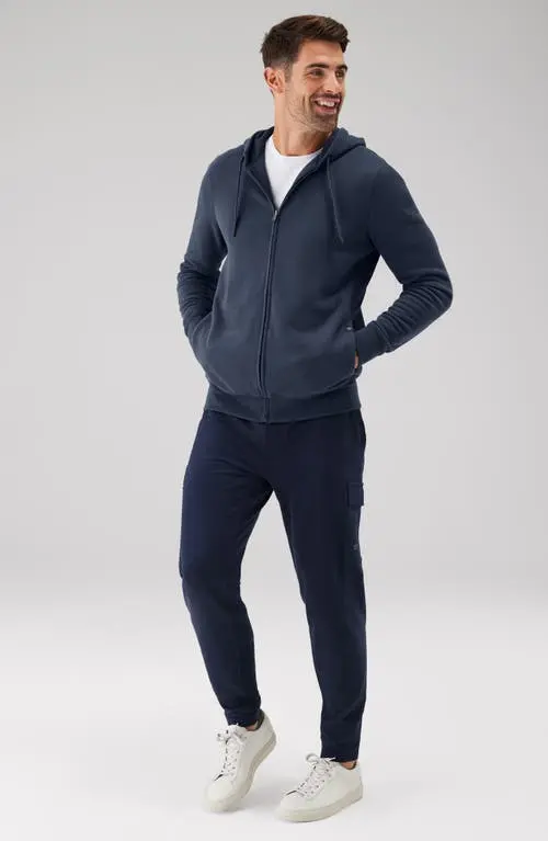 Mack Weldon Ace Cotton Blend French Terry Zip Hoodie - Total Eclipse