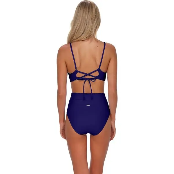SUNSETS Arlene High-waist Bikini Bottom - Indigo
