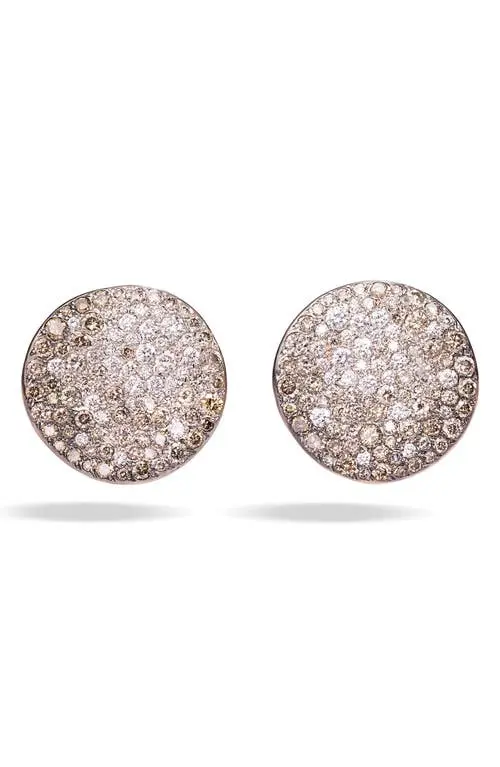 Pomellato Sabbia Diamond Pavé Stud Earrings - Rose Gold