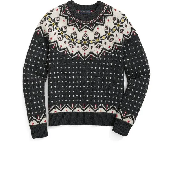 Brooks Brothers Wool Fair Isle Crewneck Sweater