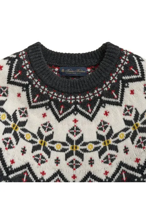 Brooks Brothers Wool Fair Isle Crewneck Sweater