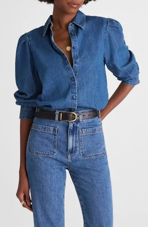 Madewell Puff Sleeve Denim Shirt