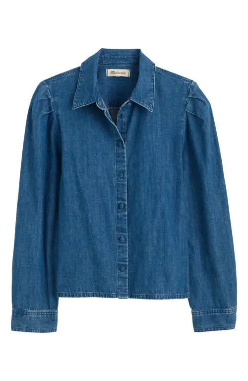 Madewell Puff Sleeve Denim Shirt