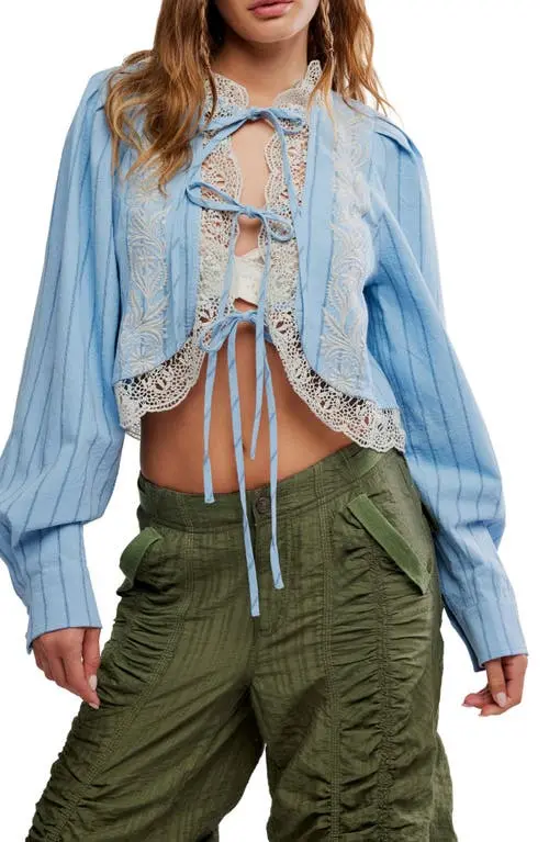 Free People Embroidered Lace Top