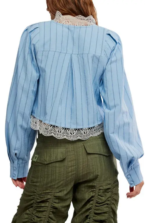 Free People Embroidered Lace Top