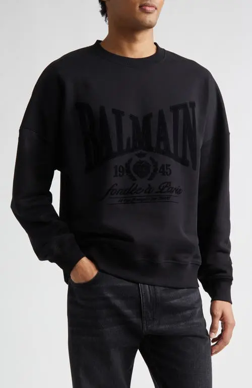 Balmain 1945 Logo Graphic Sweatshirt