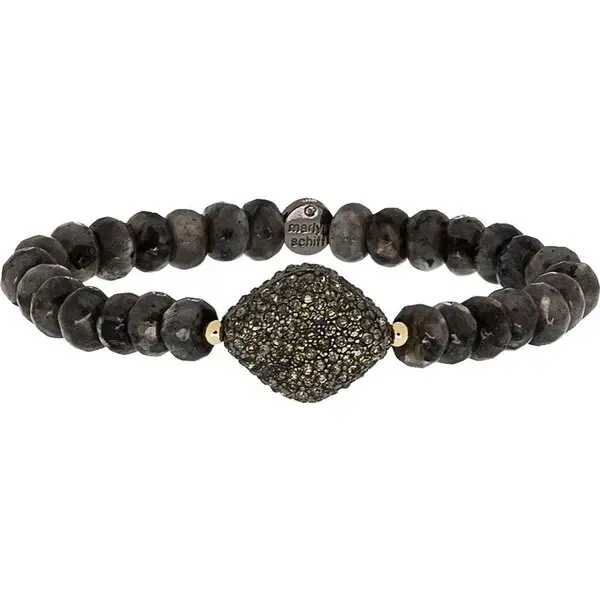 MARLYN SCHIFF Sienna Pavé Bracelet - Hematite/laradorite
