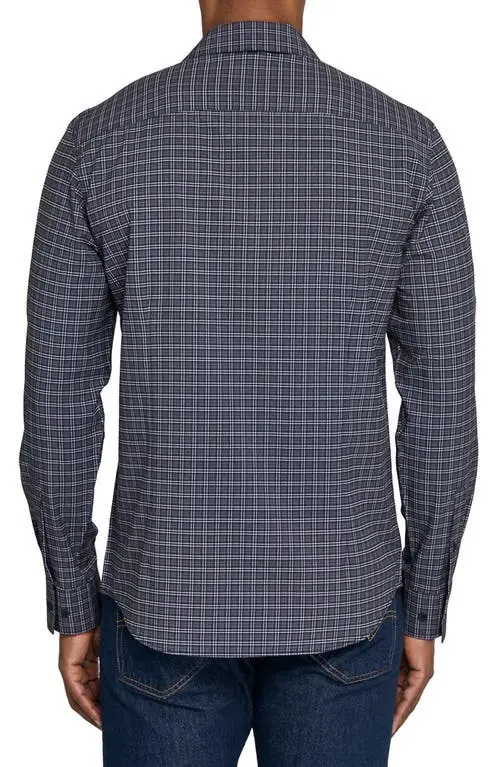 W.R.K Basic Slim Fit & Grey Plaid Performance Button-up Shirt