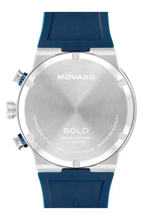 Movado Bold Fusion Skeleton Chronograph Strap Watch