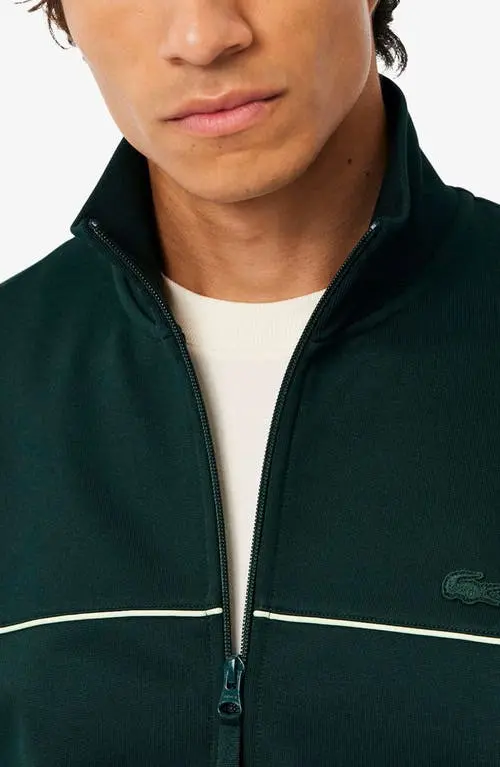 Lacoste Loose Fit Quarter Zip Pullover - Forest Green