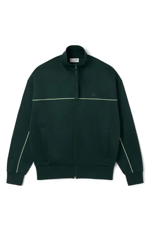 Lacoste Loose Fit Quarter Zip Pullover - Forest Green