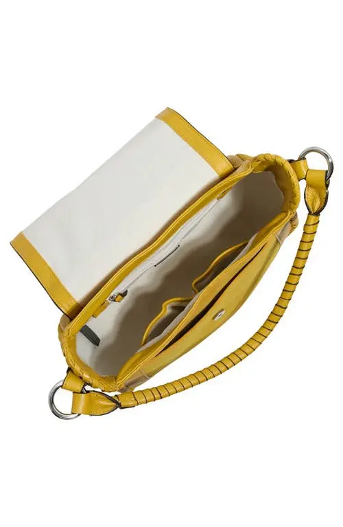 AIMEE Willow Convertible Leather Shoulder Bag - Marigold
