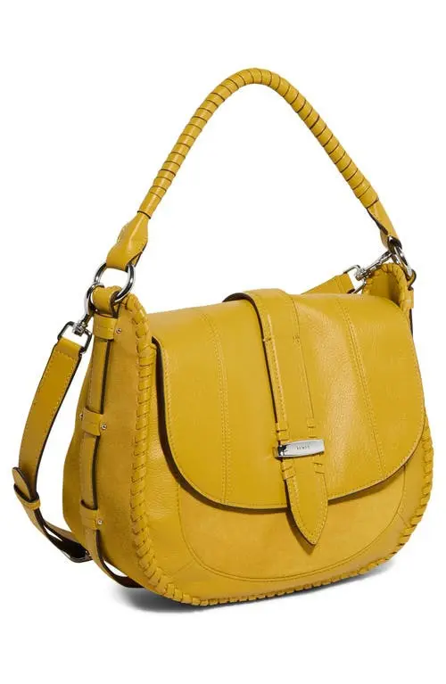 AIMEE Willow Convertible Leather Shoulder Bag - Marigold