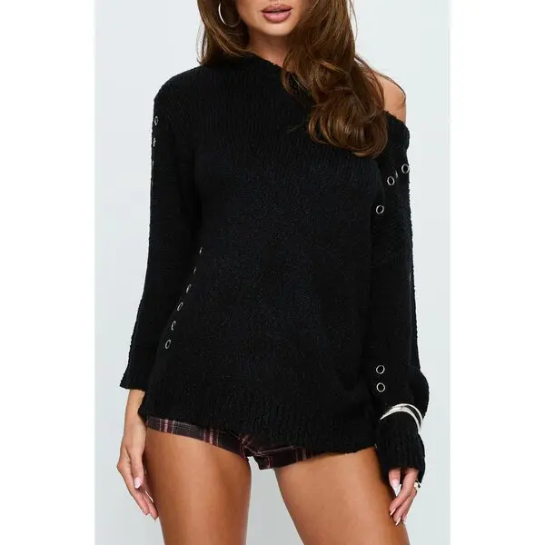 Princess Polly Esenia Eyelet One-shoulder Sweater