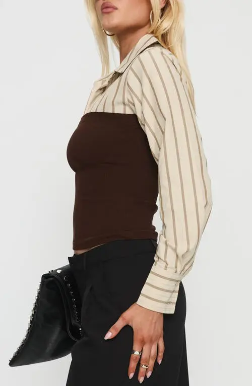 Princess Polly Dawnette Stripe Layered Shirt