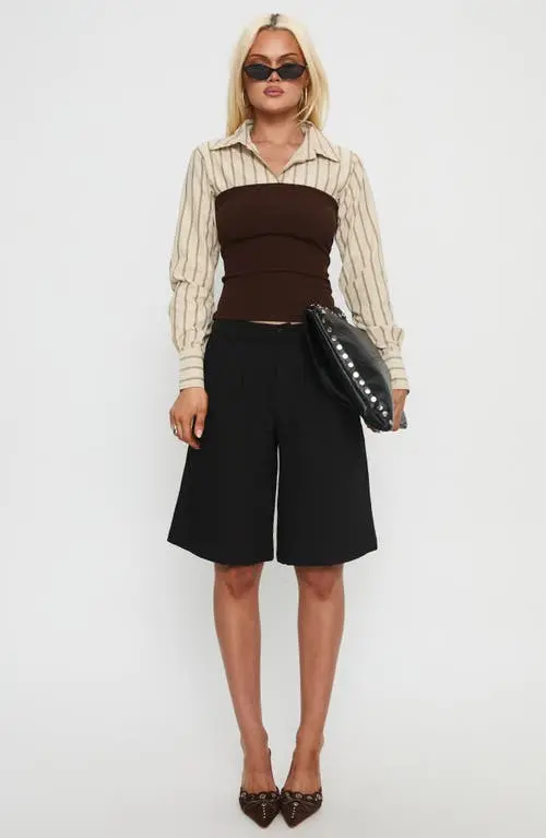Princess Polly Dawnette Stripe Layered Shirt