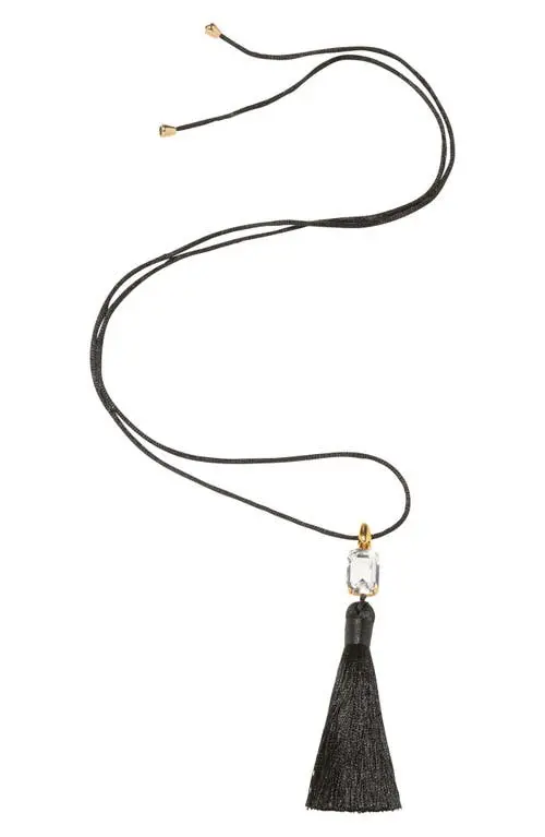 JENNIFER BEHR Francine Tassel Pendant Necklace - Black