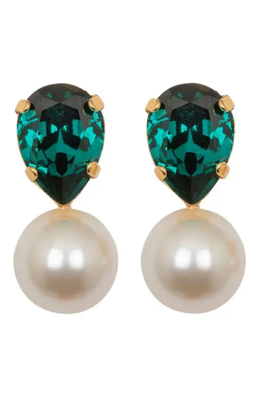 JENNIFER BEHR Cimone Drop Earrings - Emerald