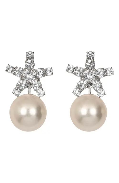 JENNIFER BEHR Novella Faux Pearl Drop Earrings - Crystal Pearl