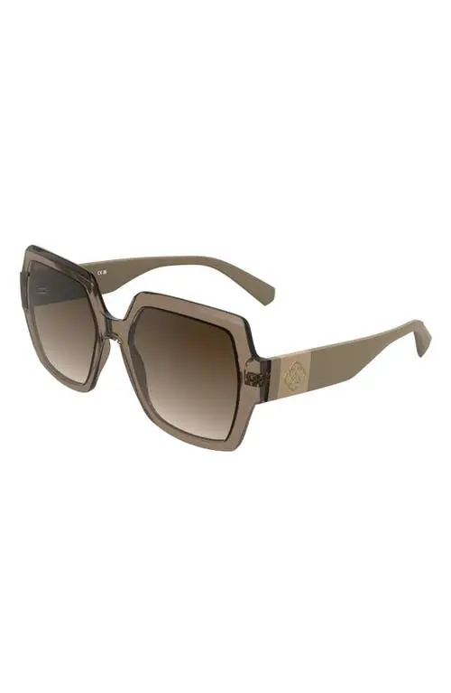 Kendra Scott Dira 56mm Rectangle Sunglasses - Light Brown