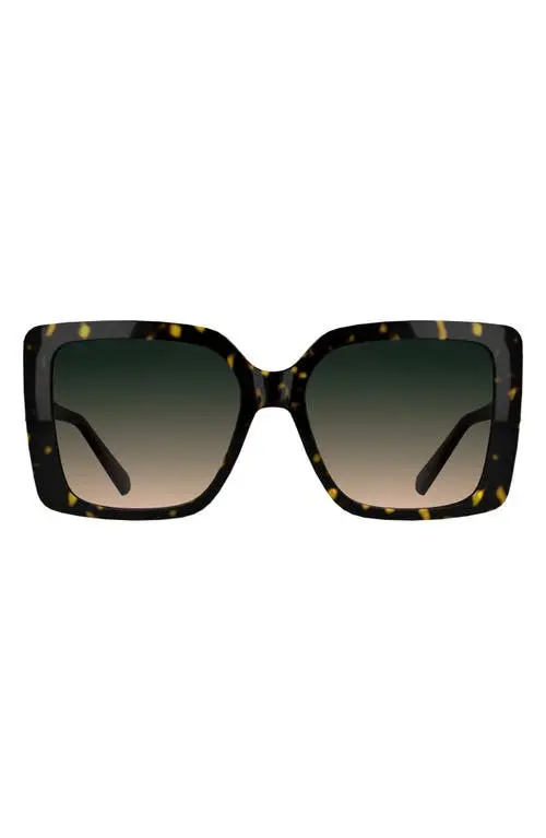 Kendra Scott Gradient Rectangular Sunglasses - Dark Tortoise