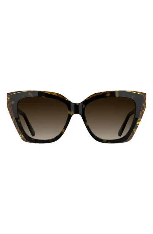 Kendra Scott Katherine 56mm Gradient Cat Eye Sunglasses - Dark Tortoise/tiger Eye