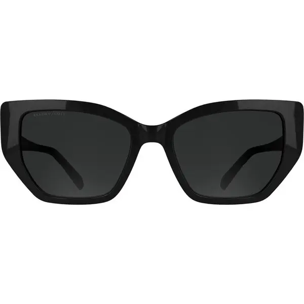 Kendra Scott Dira 56mm Butterfly Sunglasses - Black