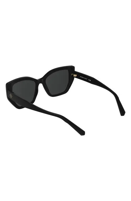 Kendra Scott Dira 56mm Butterfly Sunglasses - Black