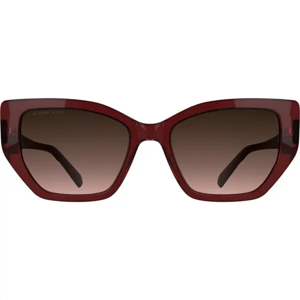 Kendra Scott Dira 56mm Butterfly Sunglasses - Burgundy
