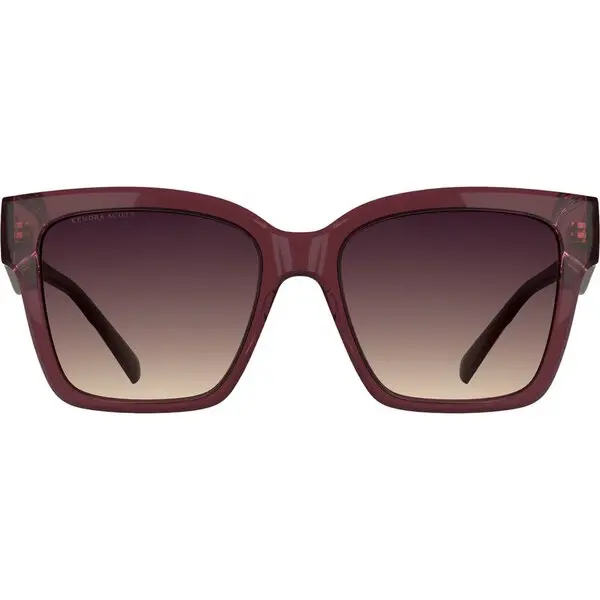 Kendra Scott Dira 56mm Rectangular Sunglasses - Cyclamen