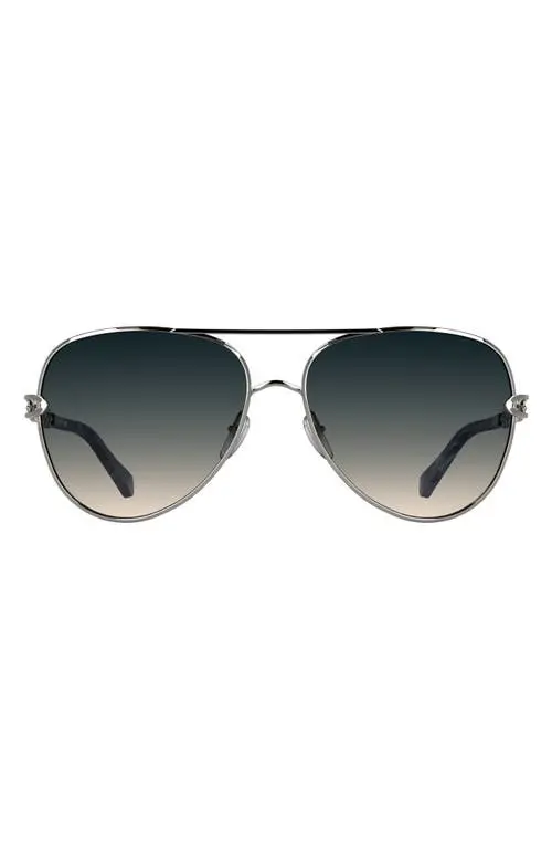 Kendra Scott Korinne 61mm Gradient Aviator Sunglasses - Ruthenium