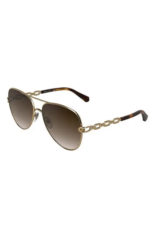 Kendra Scott Korinne 61mm Gradient Aviator Sunglasses - Yellow Gold