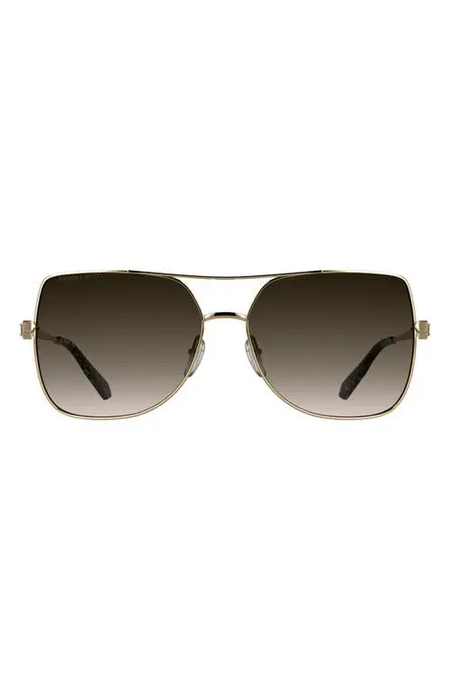 Kendra Scott Davie 60mm Gradient Aviator Sunglasses - Brown/yellow Gold