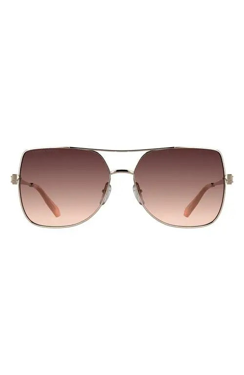 Kendra Scott Davie 60mm Gradient Aviator Sunglasses - Rose Gold