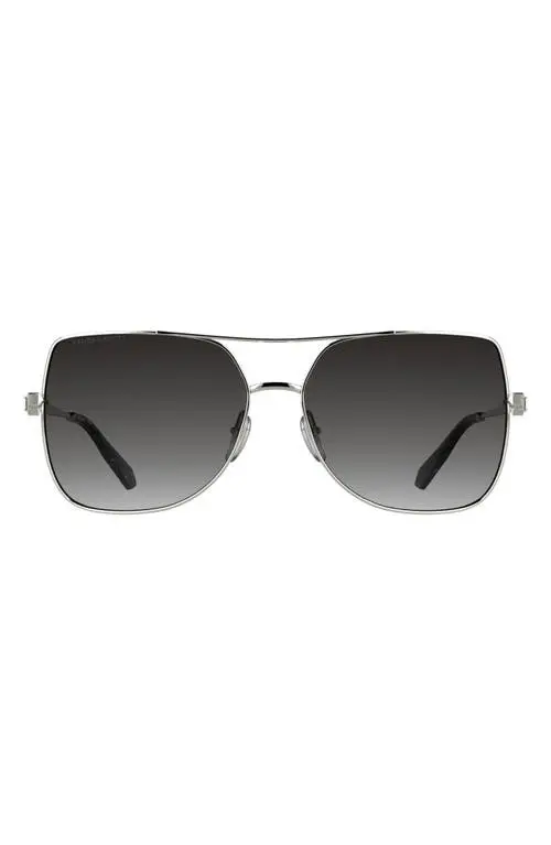 Kendra Scott Davie 60mm Gradient Aviator Sunglasses - Silver