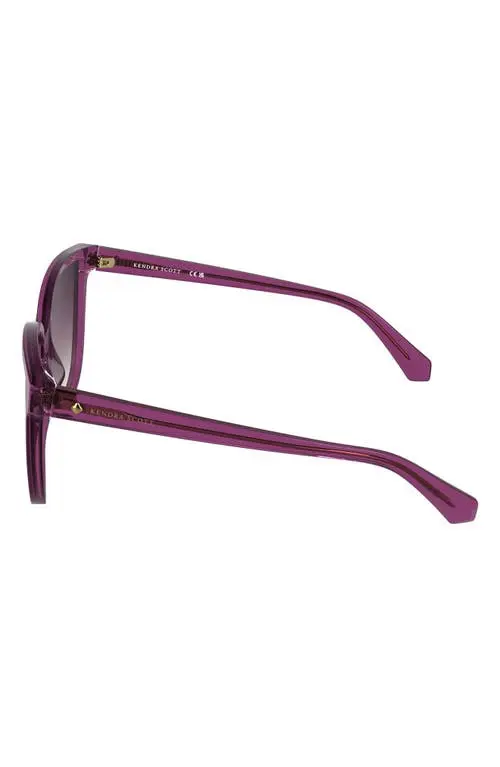 Kendra Scott Acetate Sunglasses With Gradient Lenses - Purple