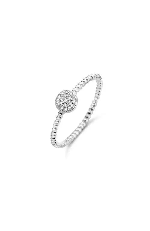 DPT ANTWERP Galaxy Twisted Ring - White Rhodium