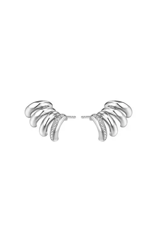 DPT ANTWERP Stella Ear Climber Earrings - White Rhodium