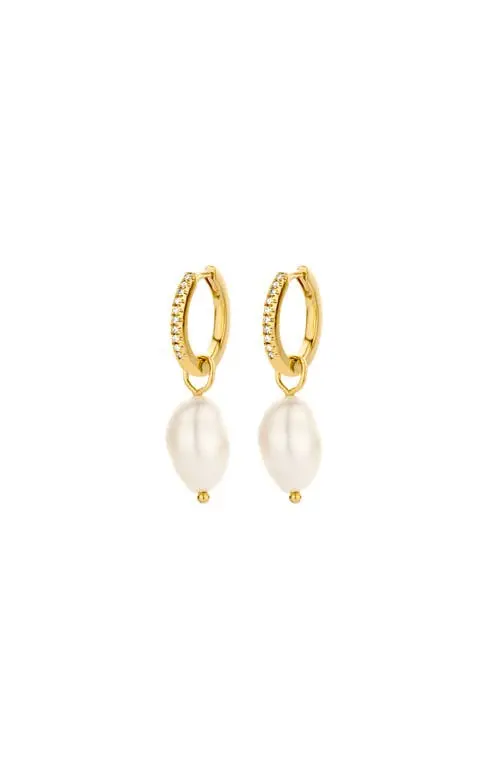 DPT ANTWERP Endless Pearl Earrings - Yellow 18k Gold Plated