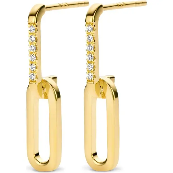 DPT ANTWERP Break-away Diamond Earrings - Yellow 18k Gold Plated