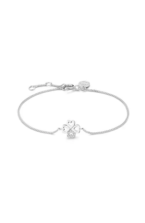 DPT ANTWERP Chance Clover Bracelet - White Rhodium