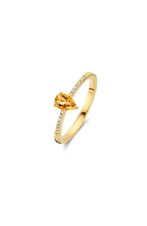 DPT ANTWERP Felice Diamond Ring - Yellow 18k Gold Plated