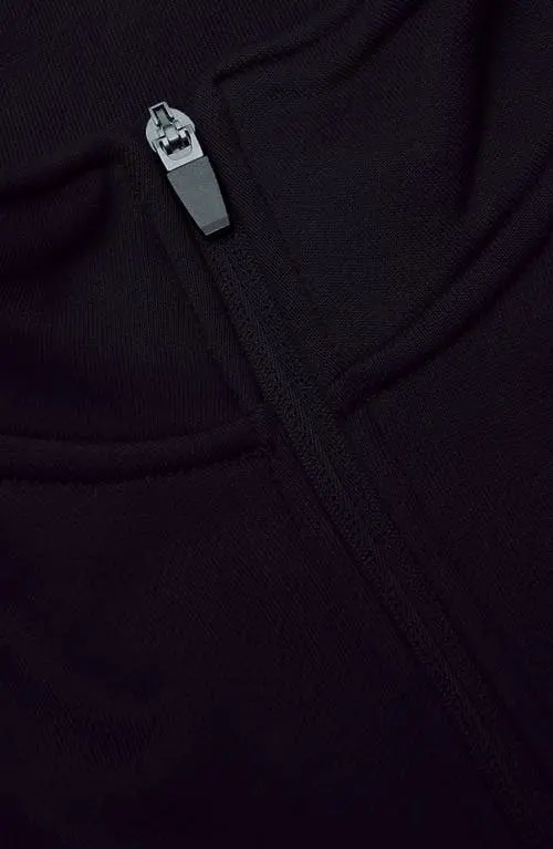 True Classic Fleece Quarter Zip Sweatshirt - Black