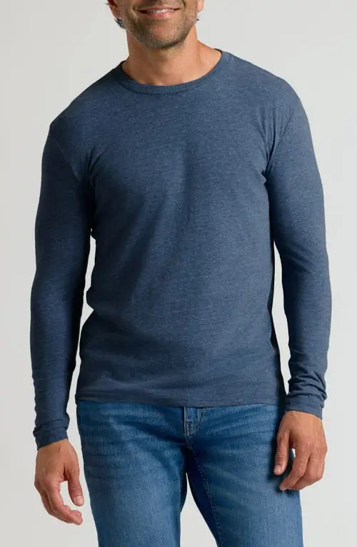 True Classic Classic Long Sleeve Crewneck T-shirt - Heather Navy
