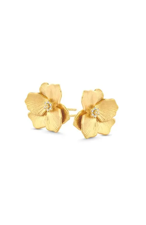 DPT ANTWERP Jasmine Stud Earrings - Yellow 18k Gold Plated