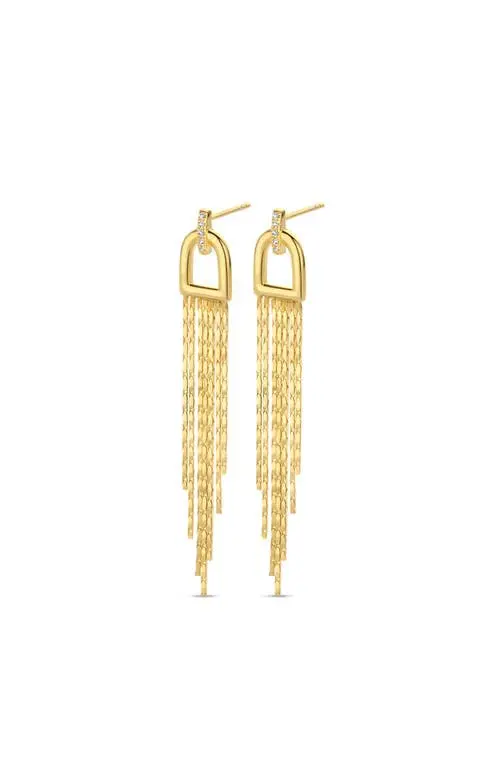 DPT ANTWERP Arch Diamond Earrings - Yellow 18k Gold Plated