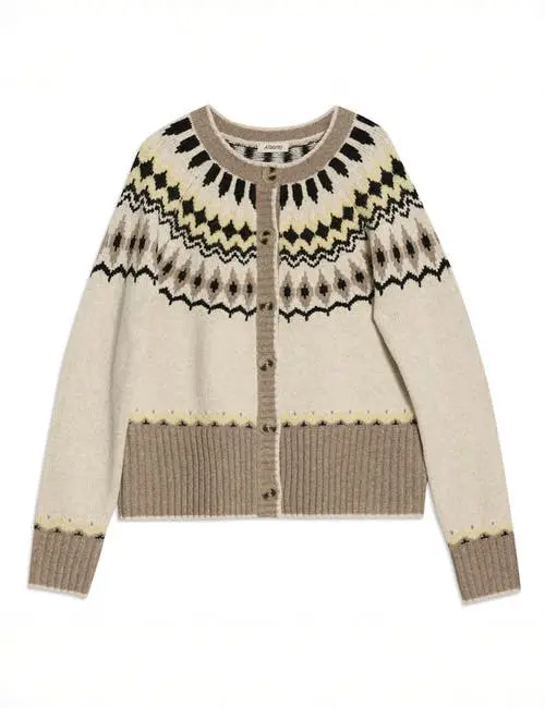 ALBARAY Fair Isle Yoke Cardigan